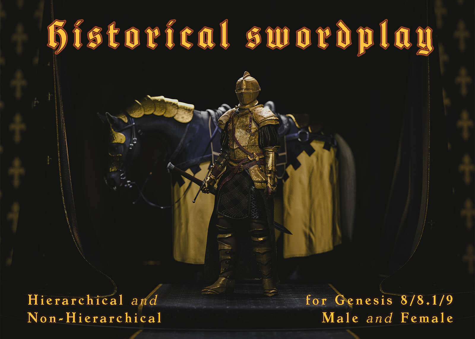 Historix - Realistic Medieval Poses for Two-Handed Swords Daz Content by Aci Kay