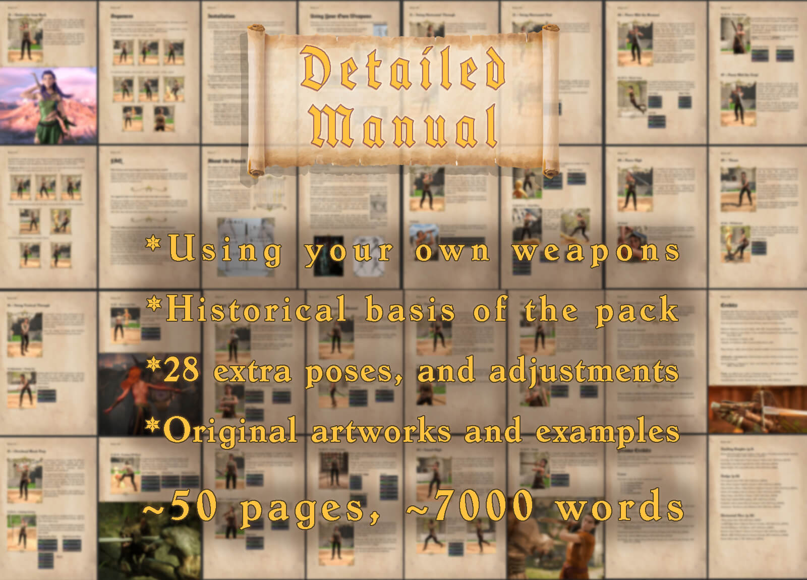 Historix - Realistic Medieval Poses for Two-Handed Swords Daz Content ...