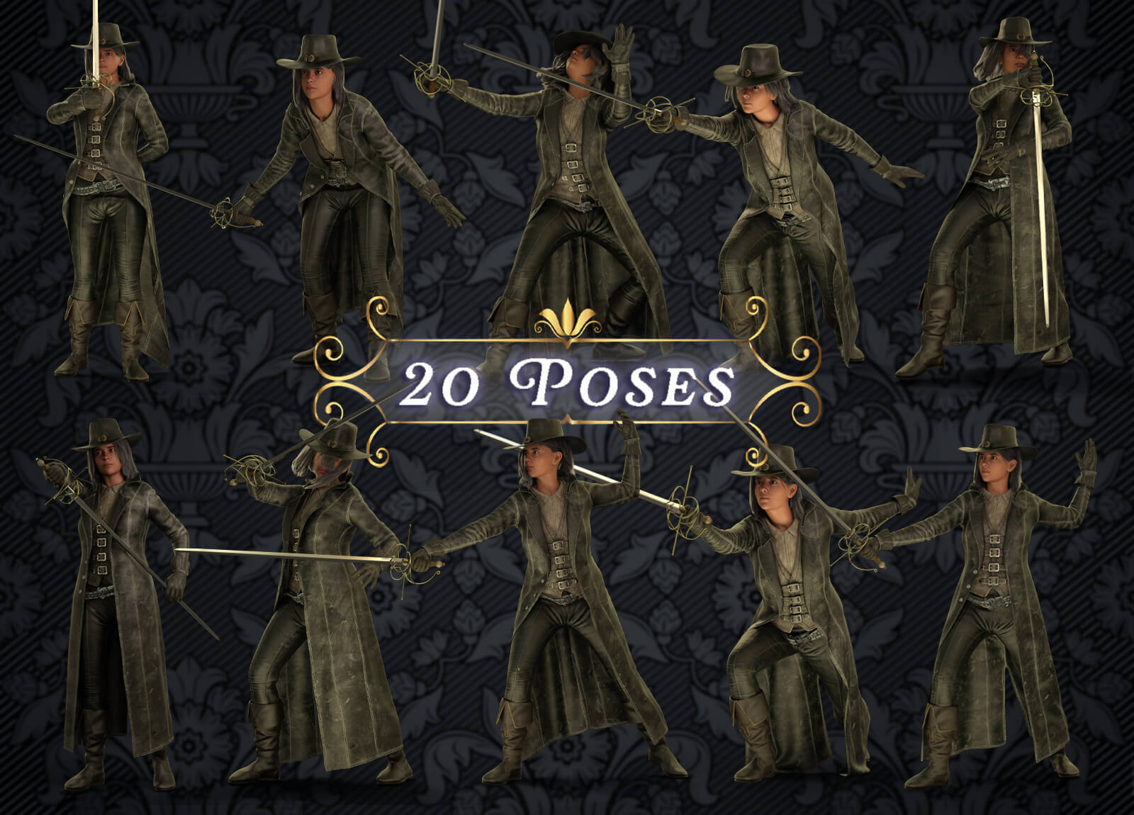 Historix - Realistic Poses for Rapier Daz Content by Aci Kay