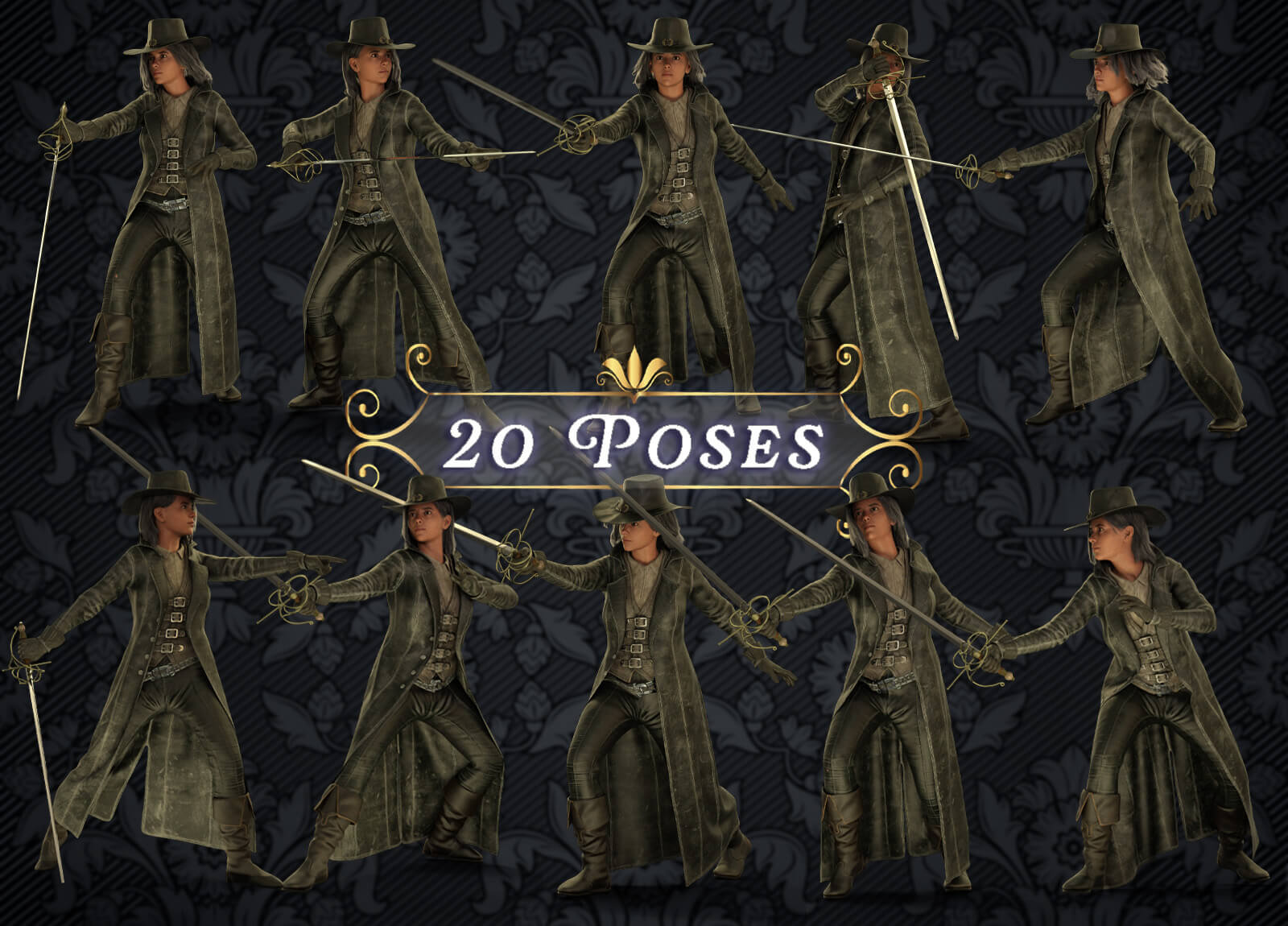 Historix - Realistic Poses for Rapier Daz Content by Aci Kay
