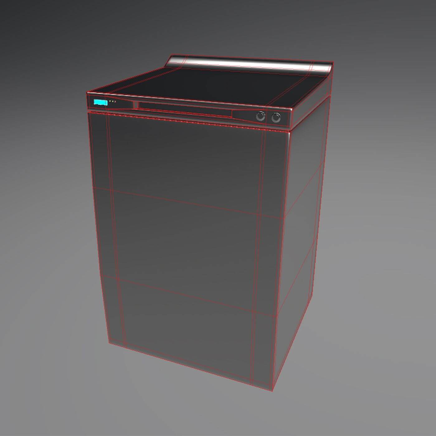 Modern Washing Machine - 3D Model by Acquarts