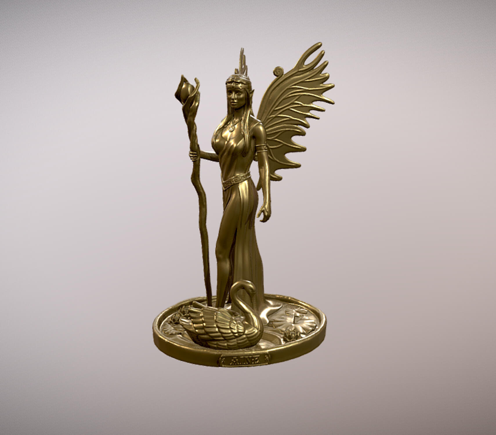 Aine Celtic Goddess Fairy Queen Druid Statue - 3D Model by AdminPieveSalta