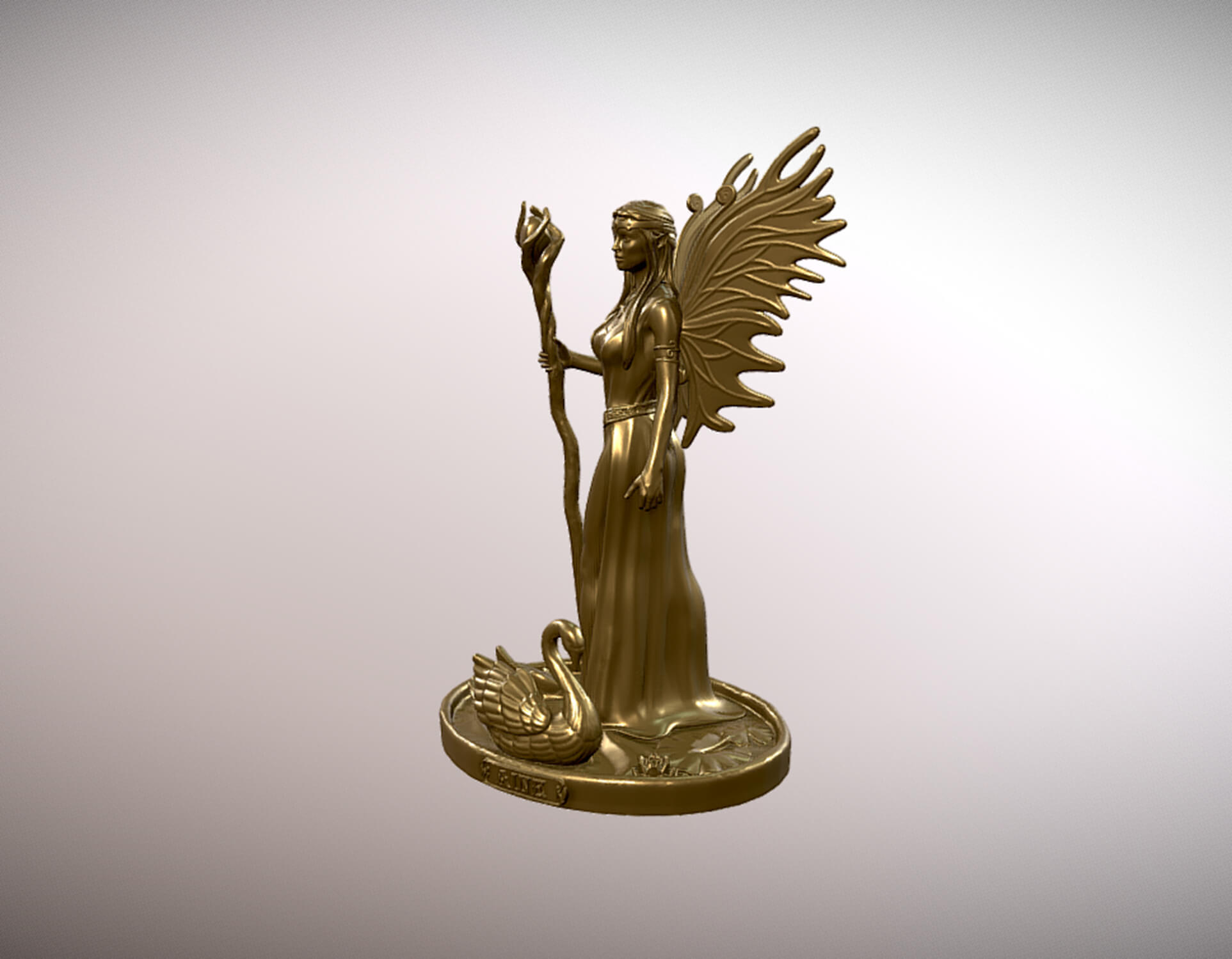 Aine Celtic Goddess Fairy Queen Druid Statue - 3D Model by AdminPieveSalta