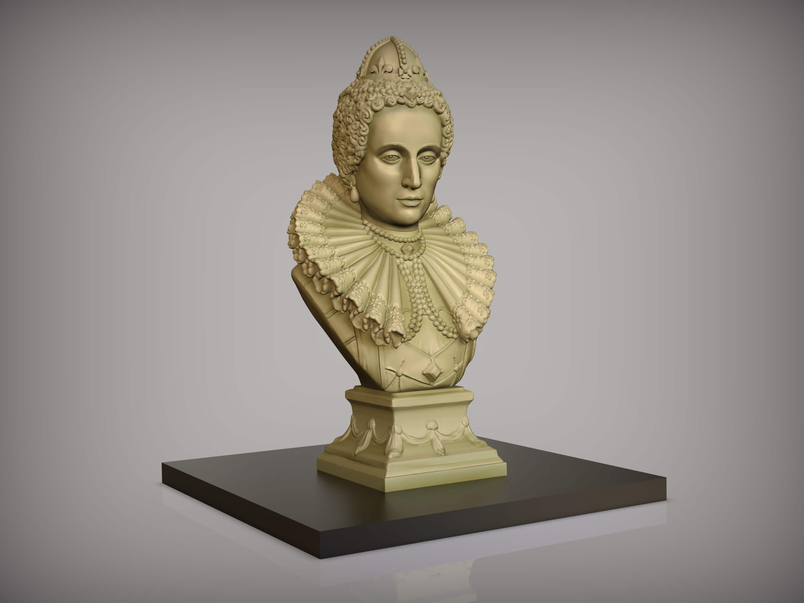 Bust of Elizabeth I of England 3D Printable by AdminPieveSalta