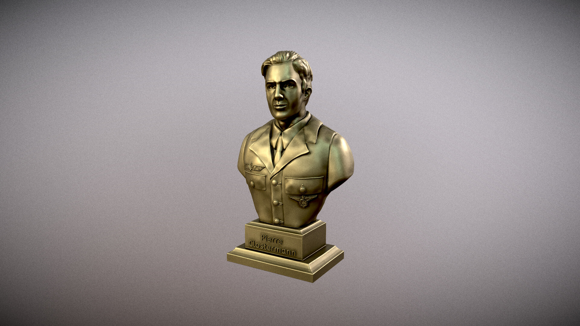Bust of Pierre Clostermann - 3D Print Model by AdminPieveSalta