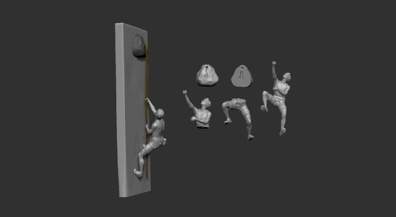 Climber Statue Wall Hanging Ornament Model 2 by AdminPieveSalta