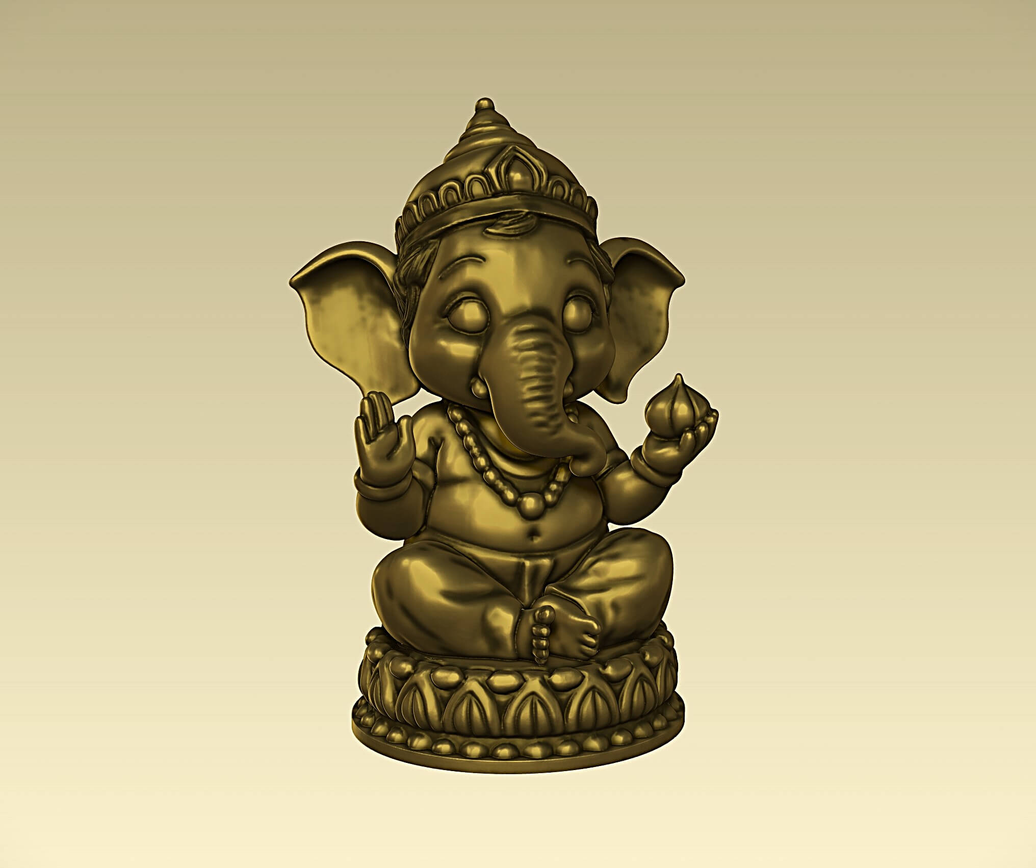 Cute Baby Ganesha Statue V2 - 3D Model by AdminPieveSalta