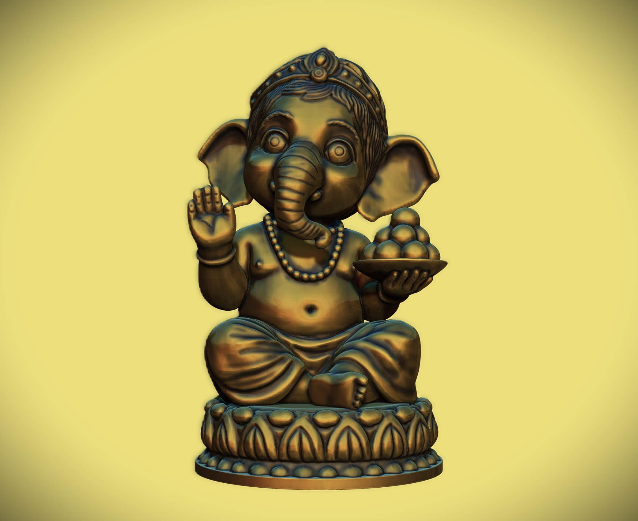 Cute Baby Ganesha Statue - 3D Model by AdminPieveSalta