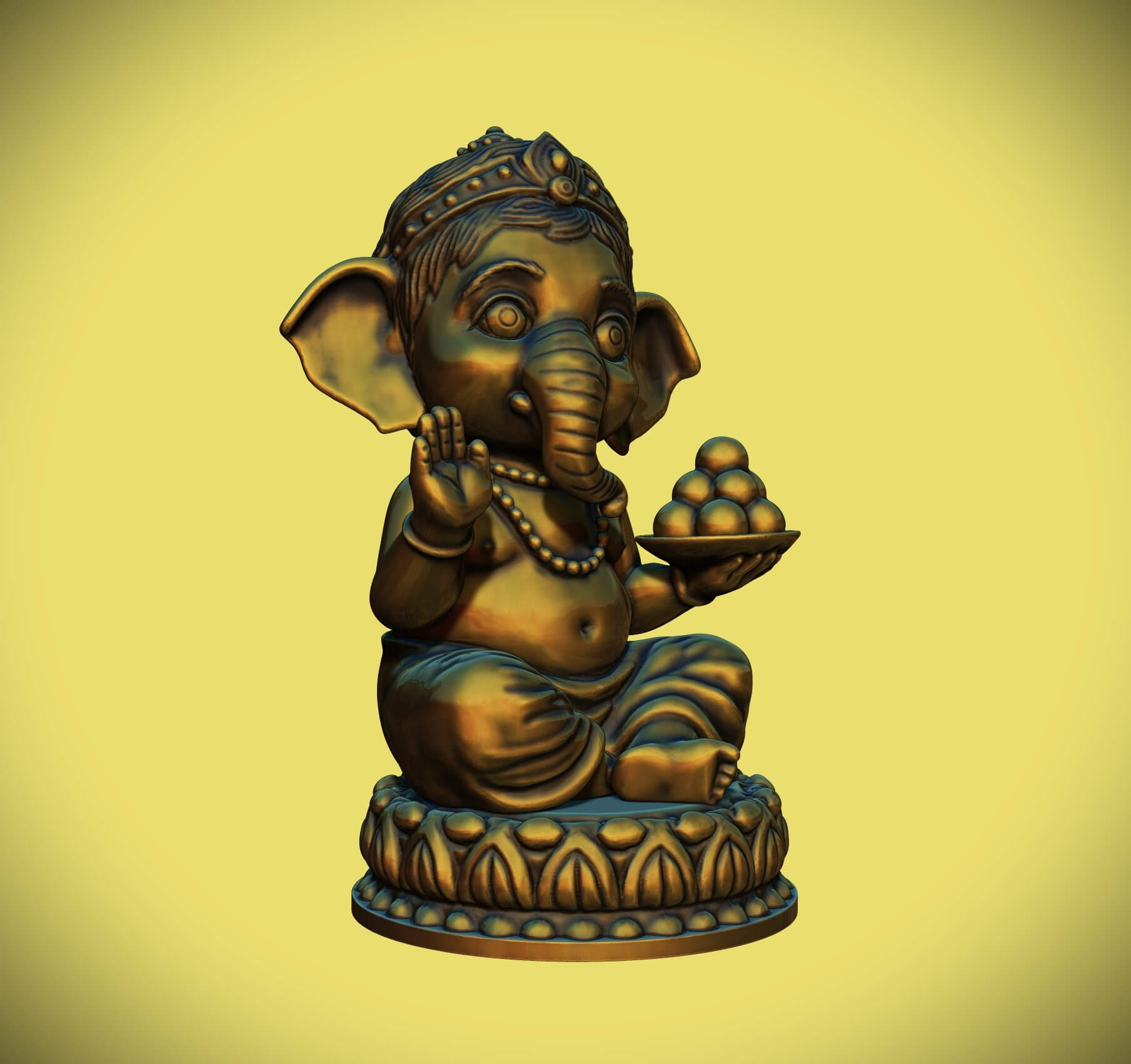 Cute Baby Ganesha Statue - 3D Model by AdminPieveSalta
