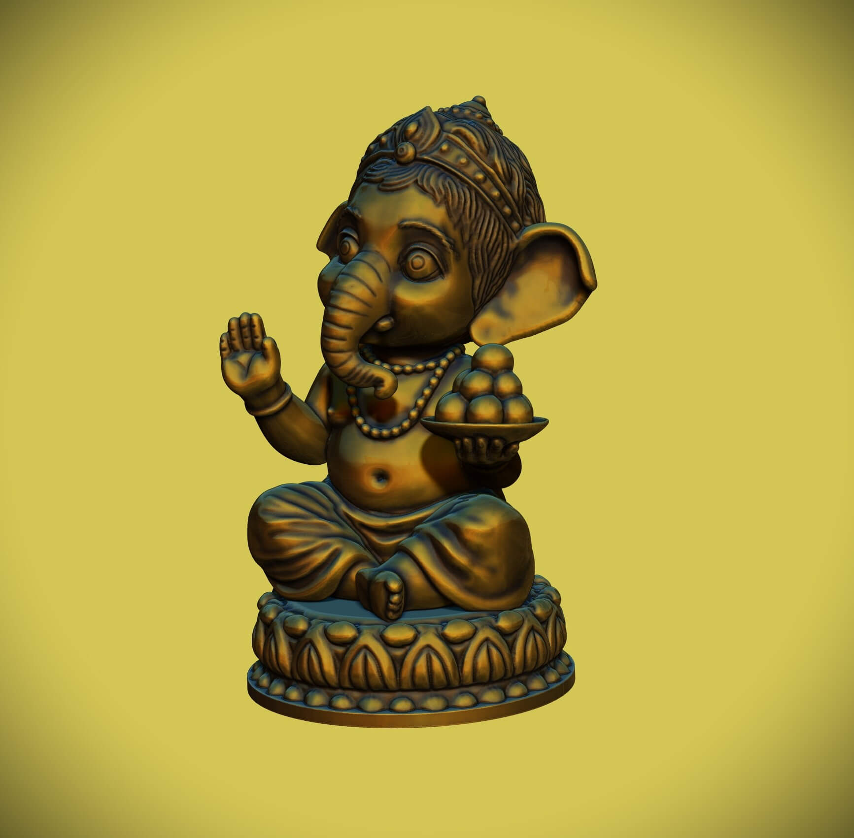 Cute Baby Ganesha Statue - 3D Model by AdminPieveSalta