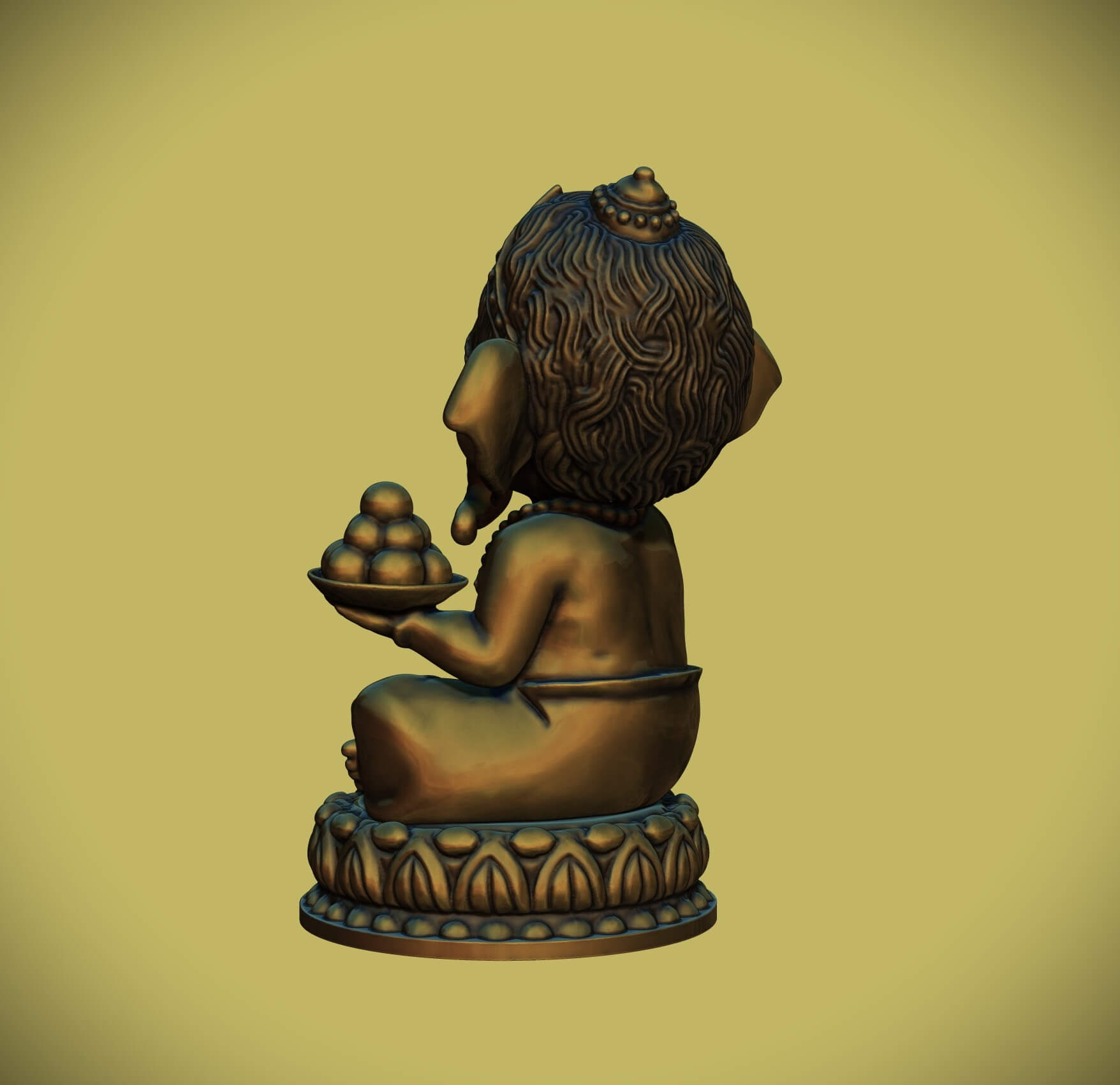 Cute Baby Ganesha Statue - 3D Model by AdminPieveSalta