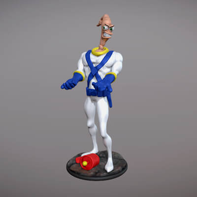 Earthworm Jim Figurine - 3D Model by AdminPieveSalta