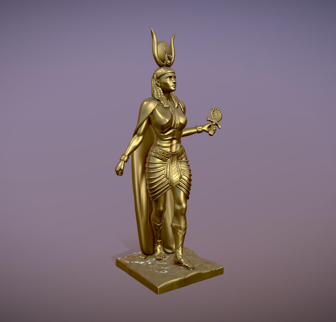 Egyptian Goddess Isis Statue - 3D Model by AdminPieveSalta