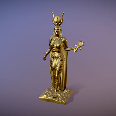 Egyptian Goddess Isis Statue - 3D Model by AdminPieveSalta