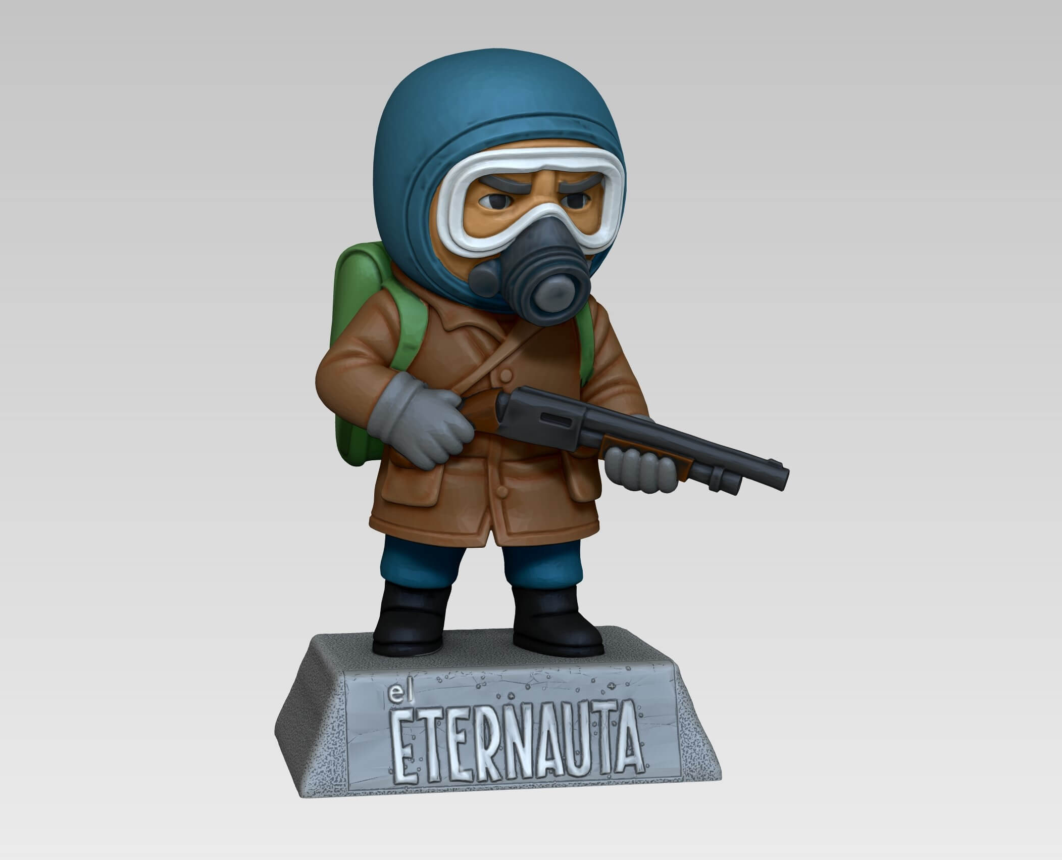El Eternauta Keychain Figurine Version - 3D Model by AdminPieveSalta