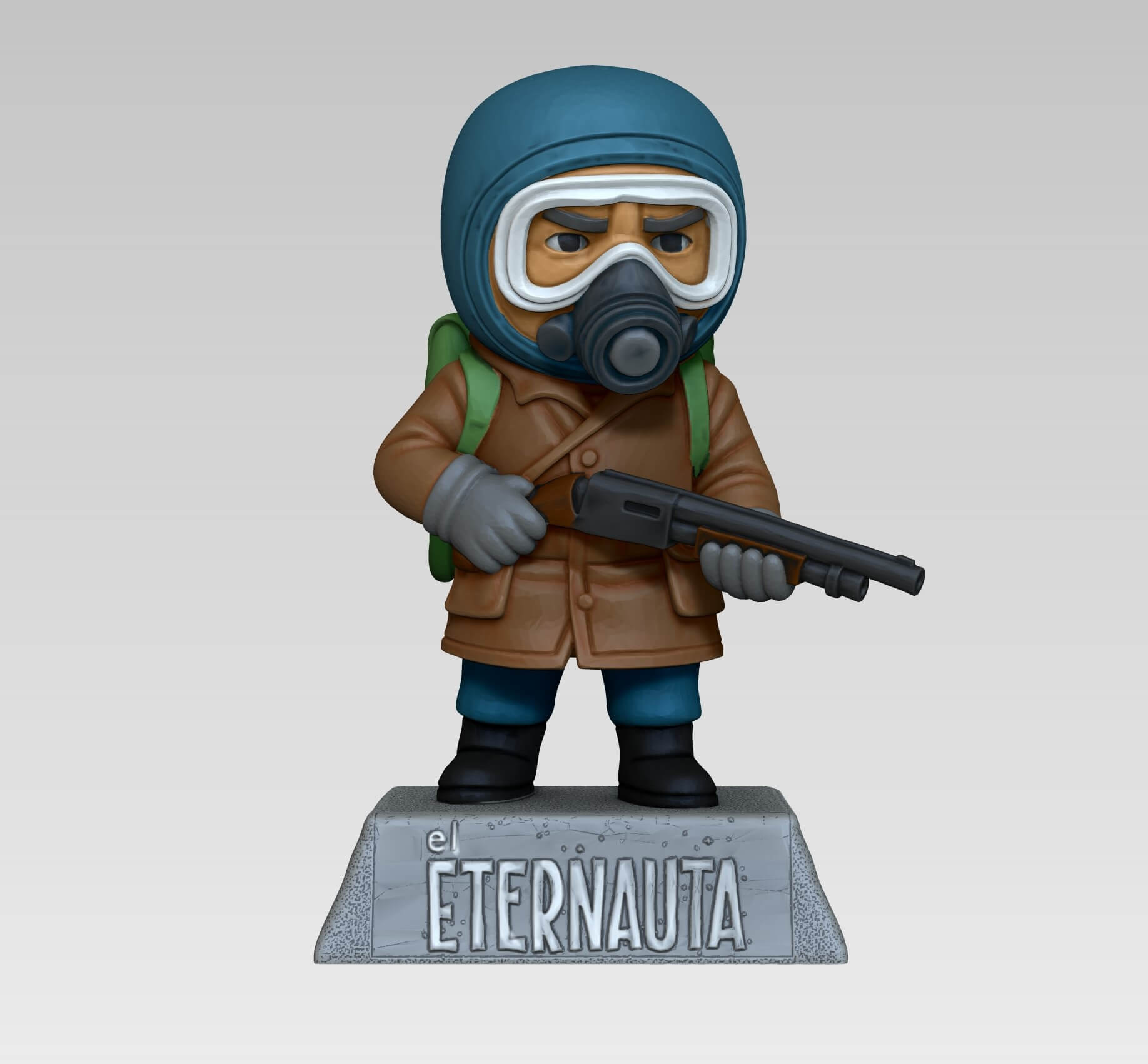El Eternauta Keychain Figurine Version - 3D Model by AdminPieveSalta
