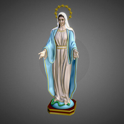 Figure Virgin Our Lady Of Peace - 3D Model by AdminPieveSalta