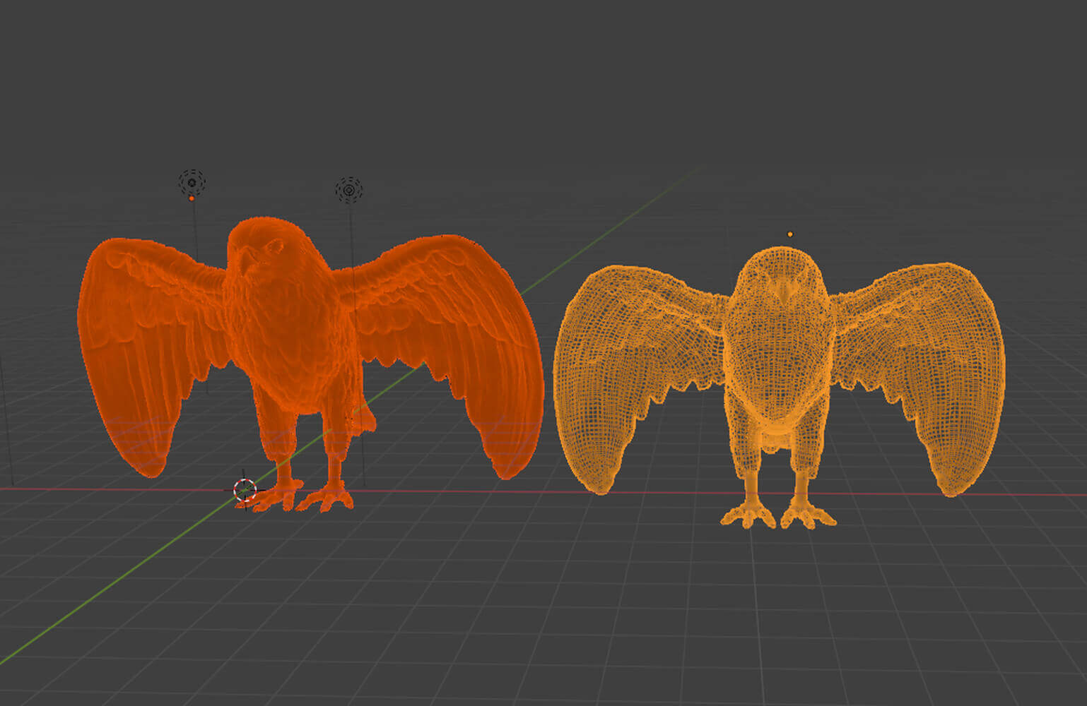 Hawk bird Statue - 3D Model by AdminPieveSalta