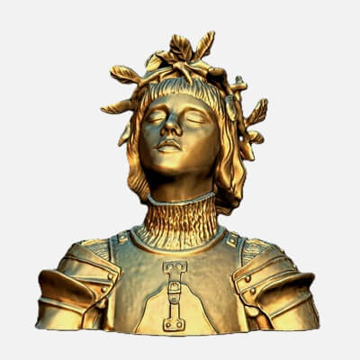 Joan of Arc Bust 3D Print Model by AdminPieveSalta