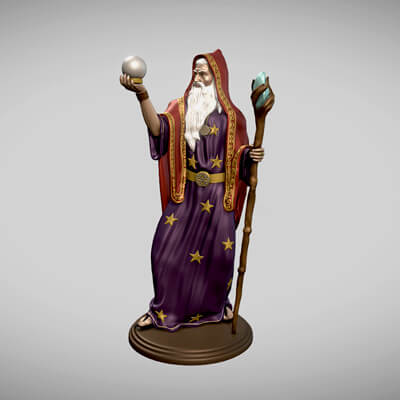 Merlin Wizard Statue for 3D Printing by AdminPieveSalta