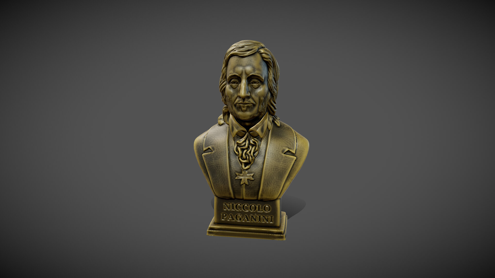 Niccolo Paganini Bust - 3D Model by AdminPieveSalta