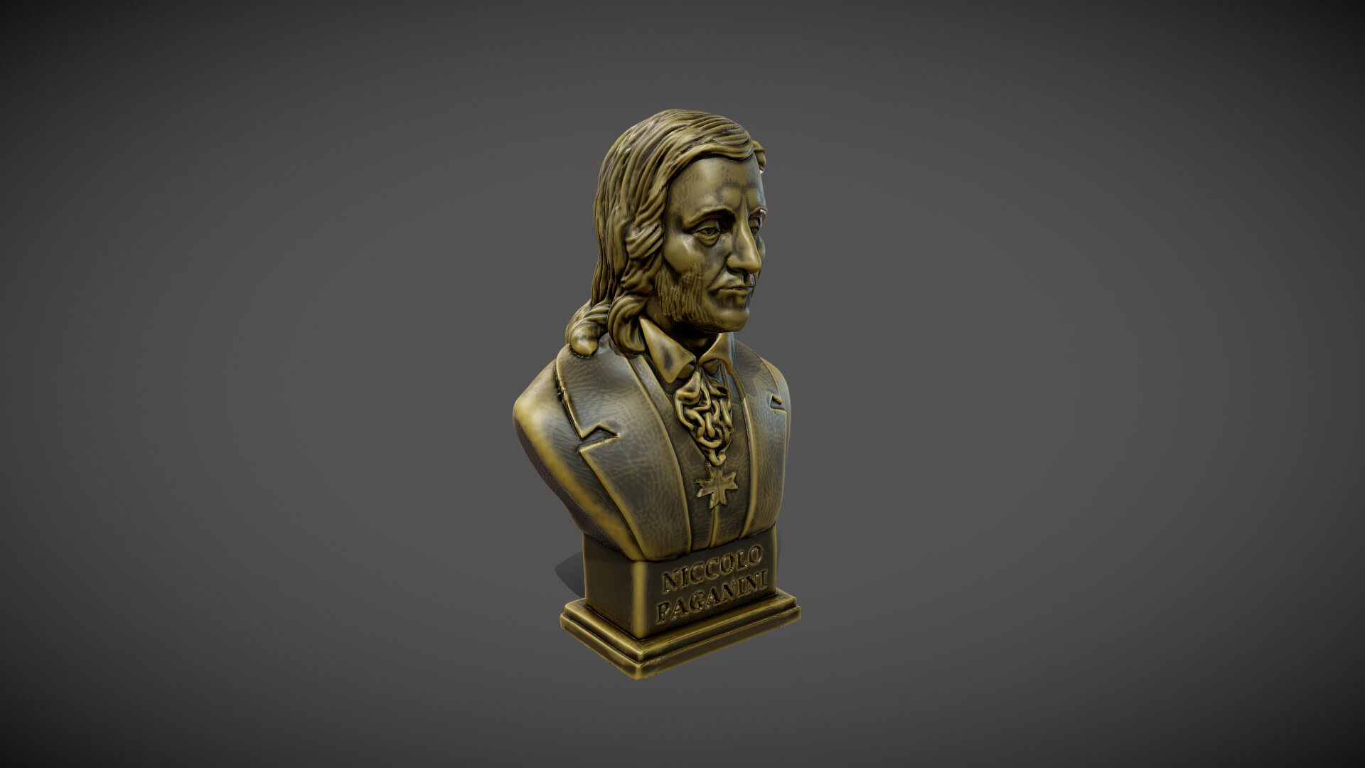 Niccolo Paganini Bust - 3D Model by AdminPieveSalta