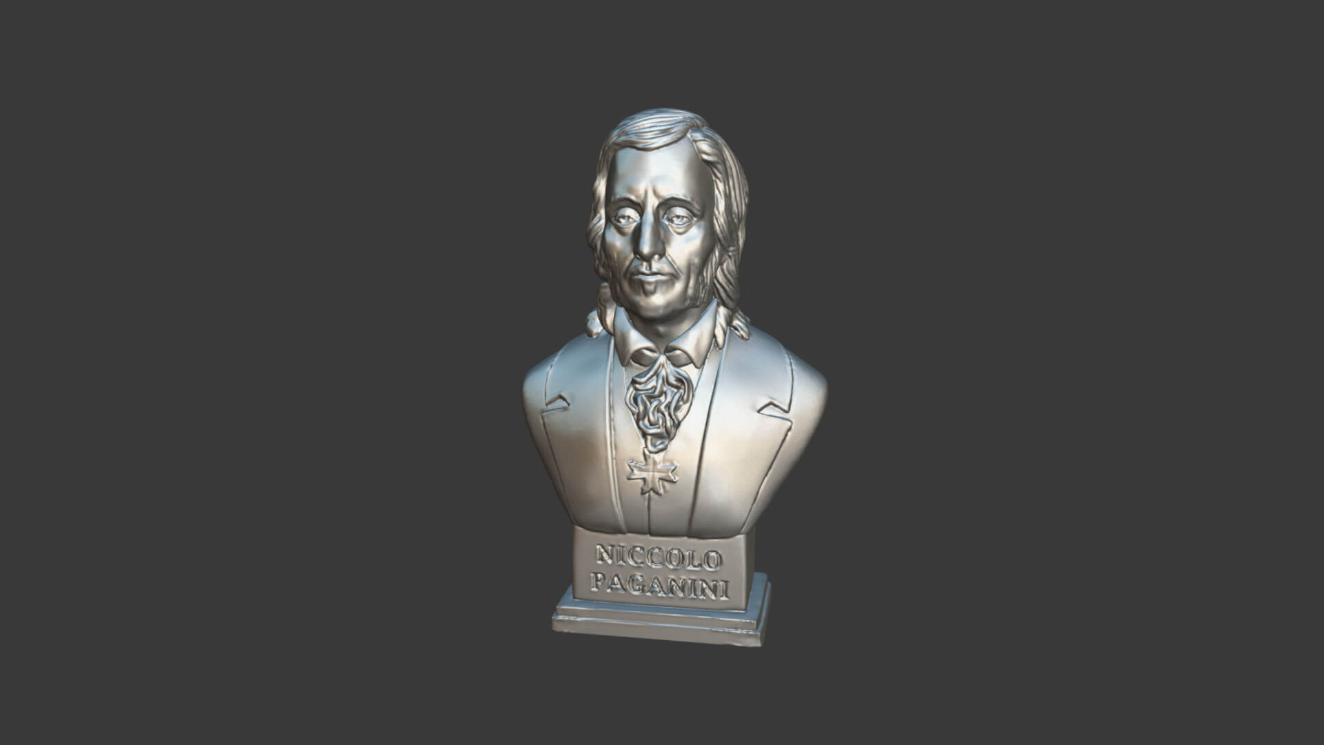 Niccolo Paganini Bust - 3D Print Model by AdminPieveSalta