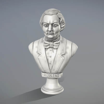 Rossini Gioacchino Composer Bust - 3D Model by AdminPieveSalta