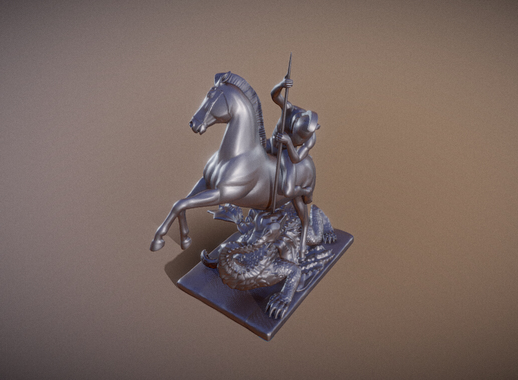 Saint George and The Dragon Statue - 3D Model by AdminPieveSalta