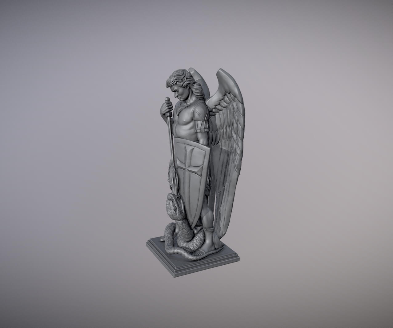 Statue of Archangel Saint Michael 3D Print Model by AdminPieveSalta