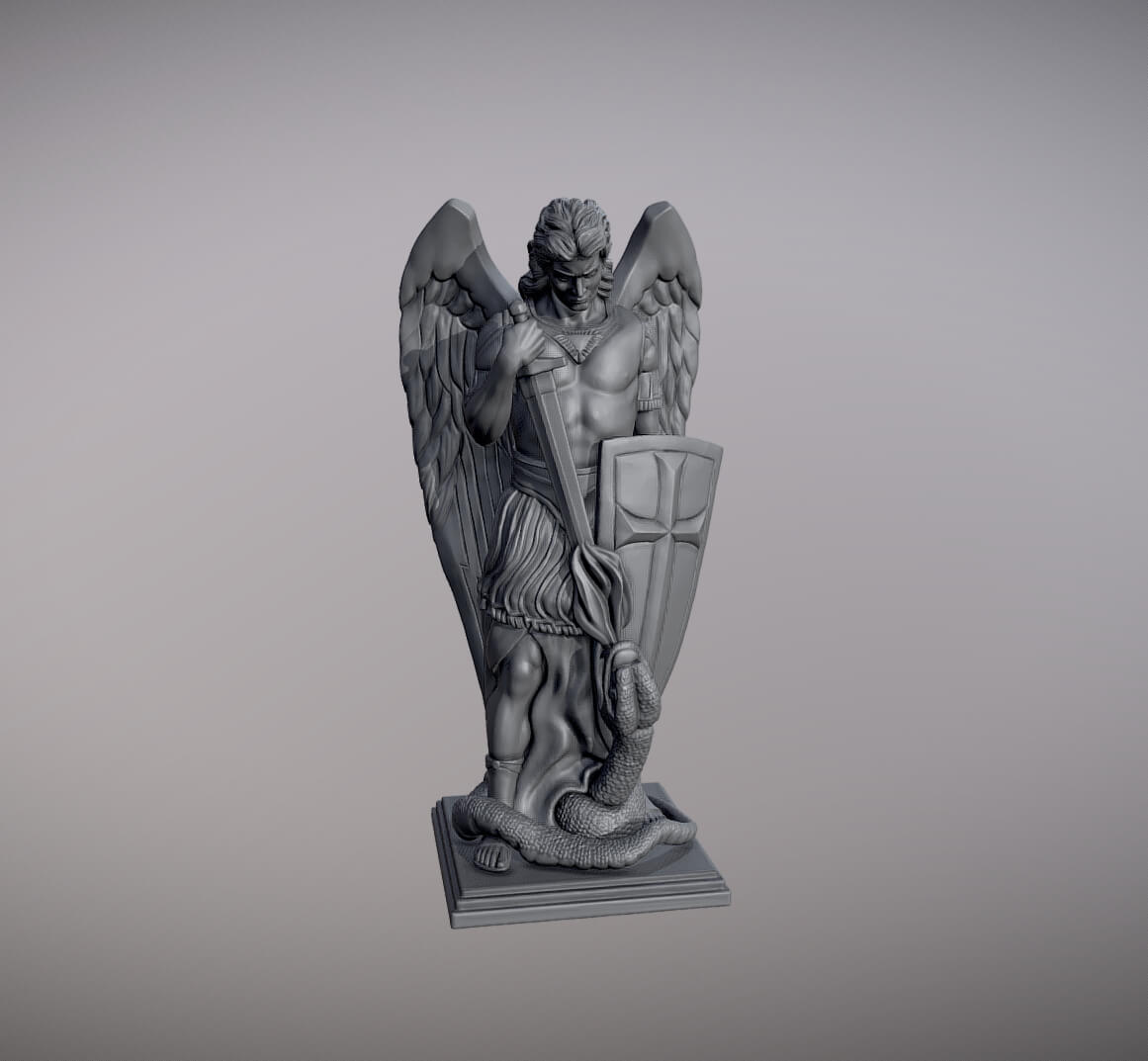 Statue of Archangel Saint Michael 3D Print Model by AdminPieveSalta