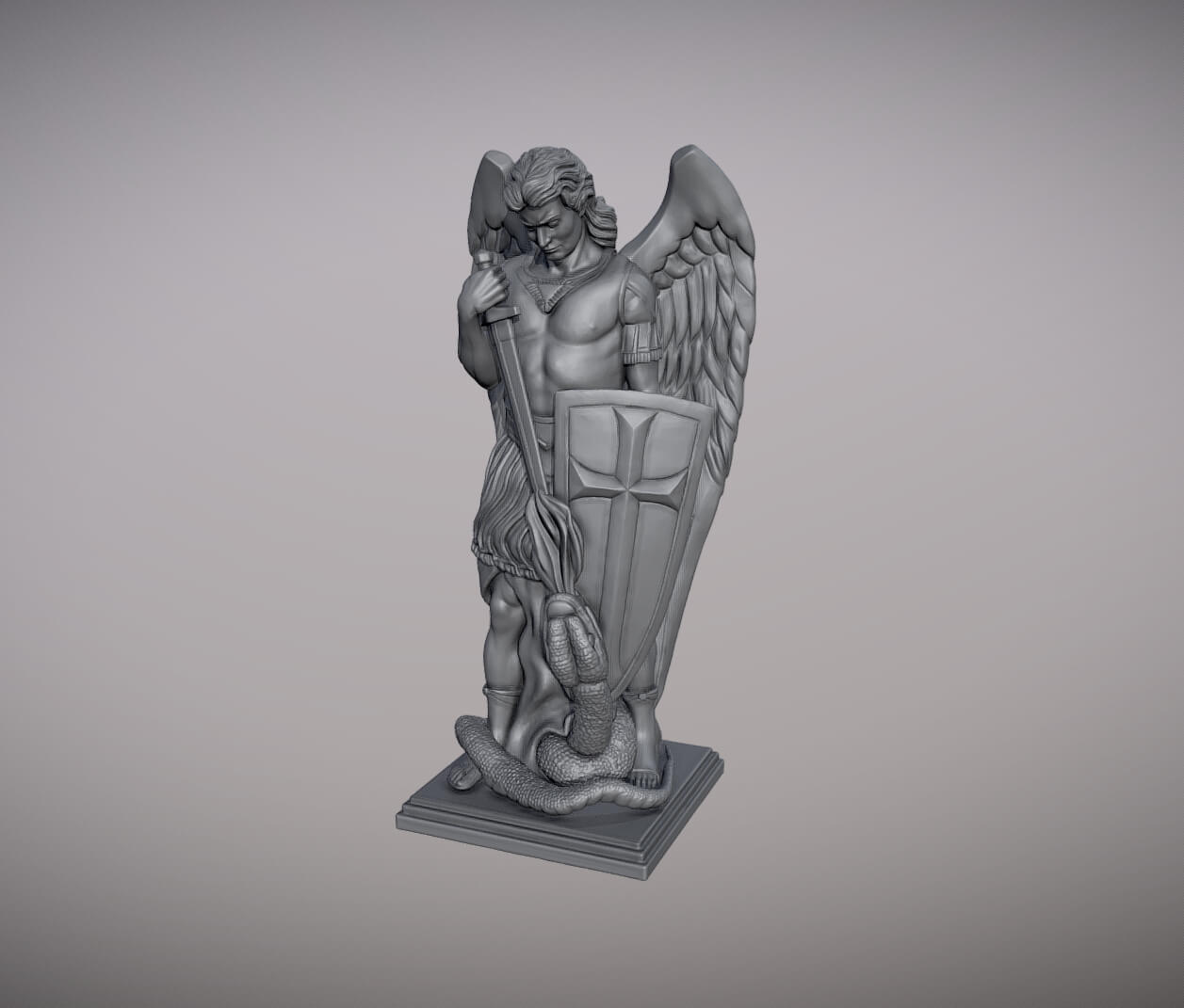 Statue of Archangel Saint Michael 3D Print Model by AdminPieveSalta