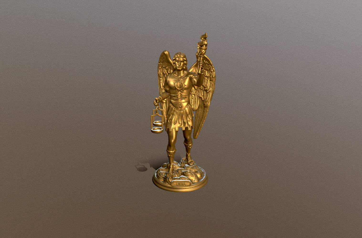 Statue of Archangel Uriel - 3D Model by AdminPieveSalta