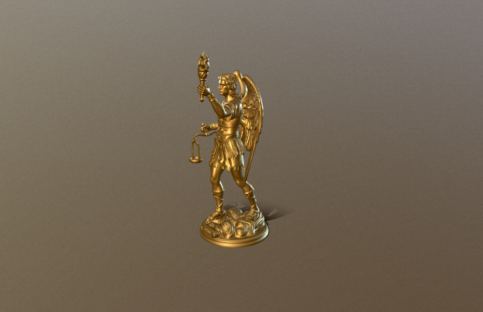 Statue of Archangel Uriel - 3D Model by AdminPieveSalta
