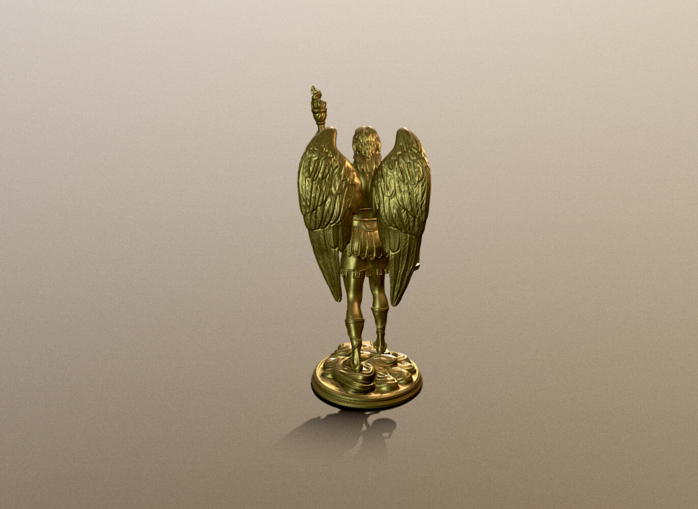 Statue of Archangel Uriel - 3D Model by AdminPieveSalta