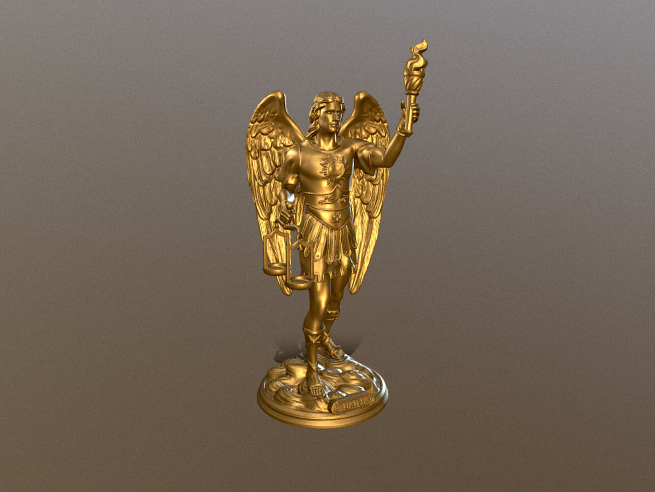 Statue of Archangel Uriel - 3D Model by AdminPieveSalta