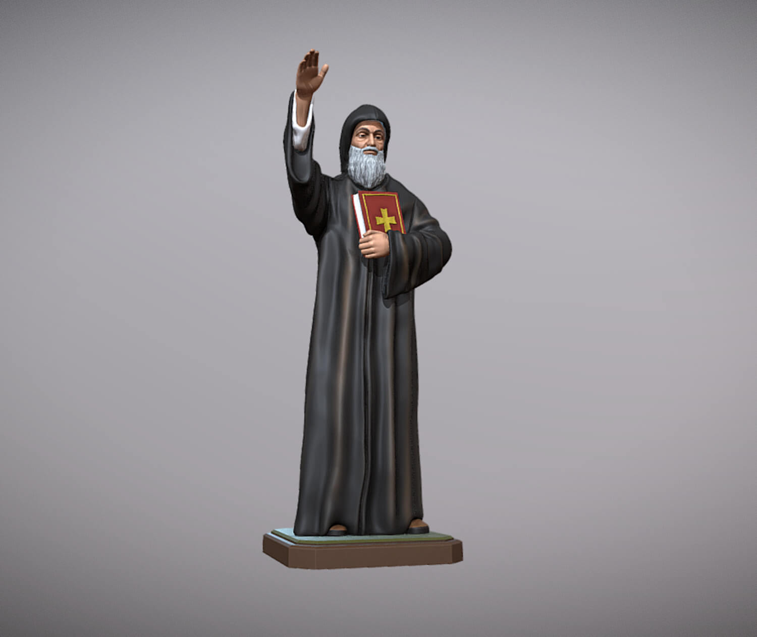 Statue of Saint Charbel - 3D Model by AdminPieveSalta