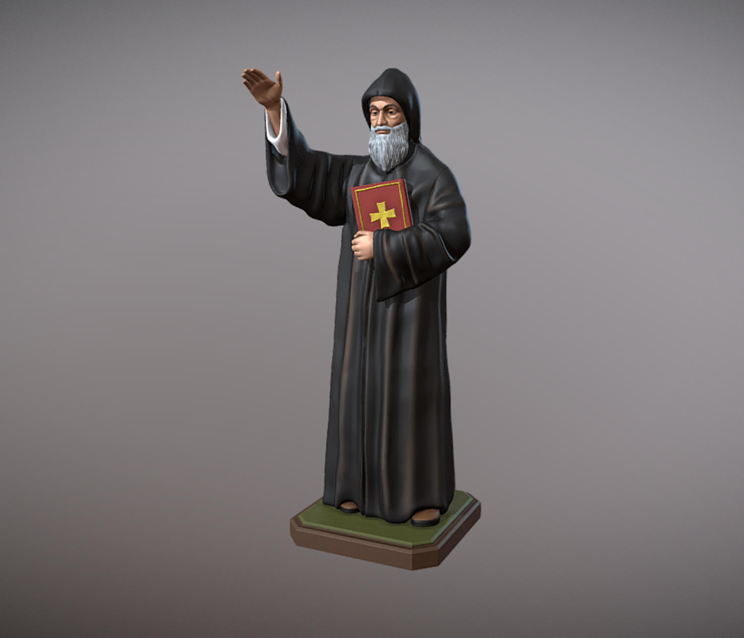Statue of Saint Charbel - 3D Model by AdminPieveSalta