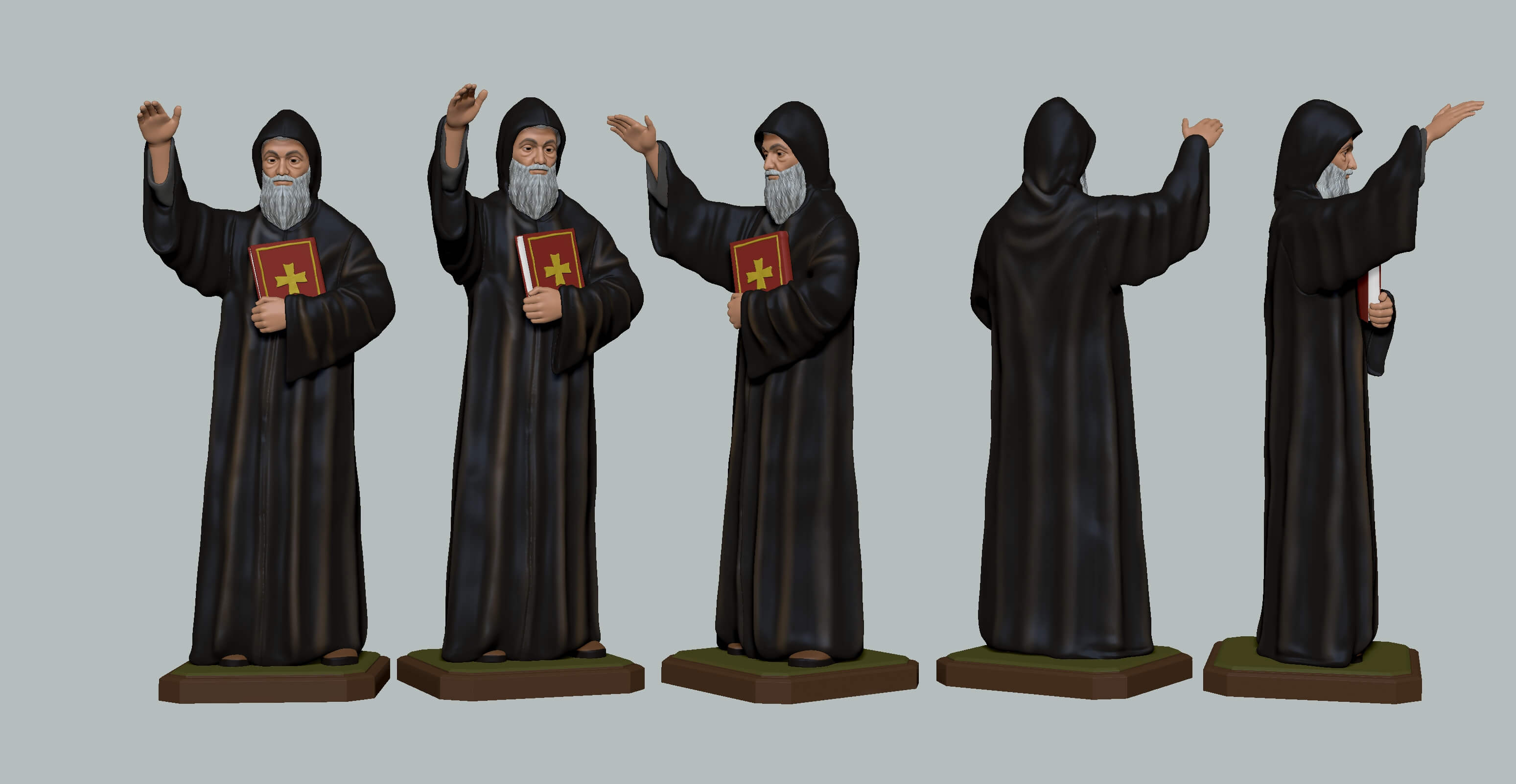 Statue of Saint Charbel - 3D Model by AdminPieveSalta