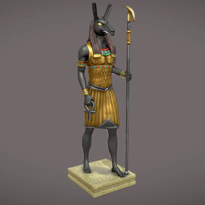 Statue of The Egyptian God Seth - 3D Model by AdminPieveSalta