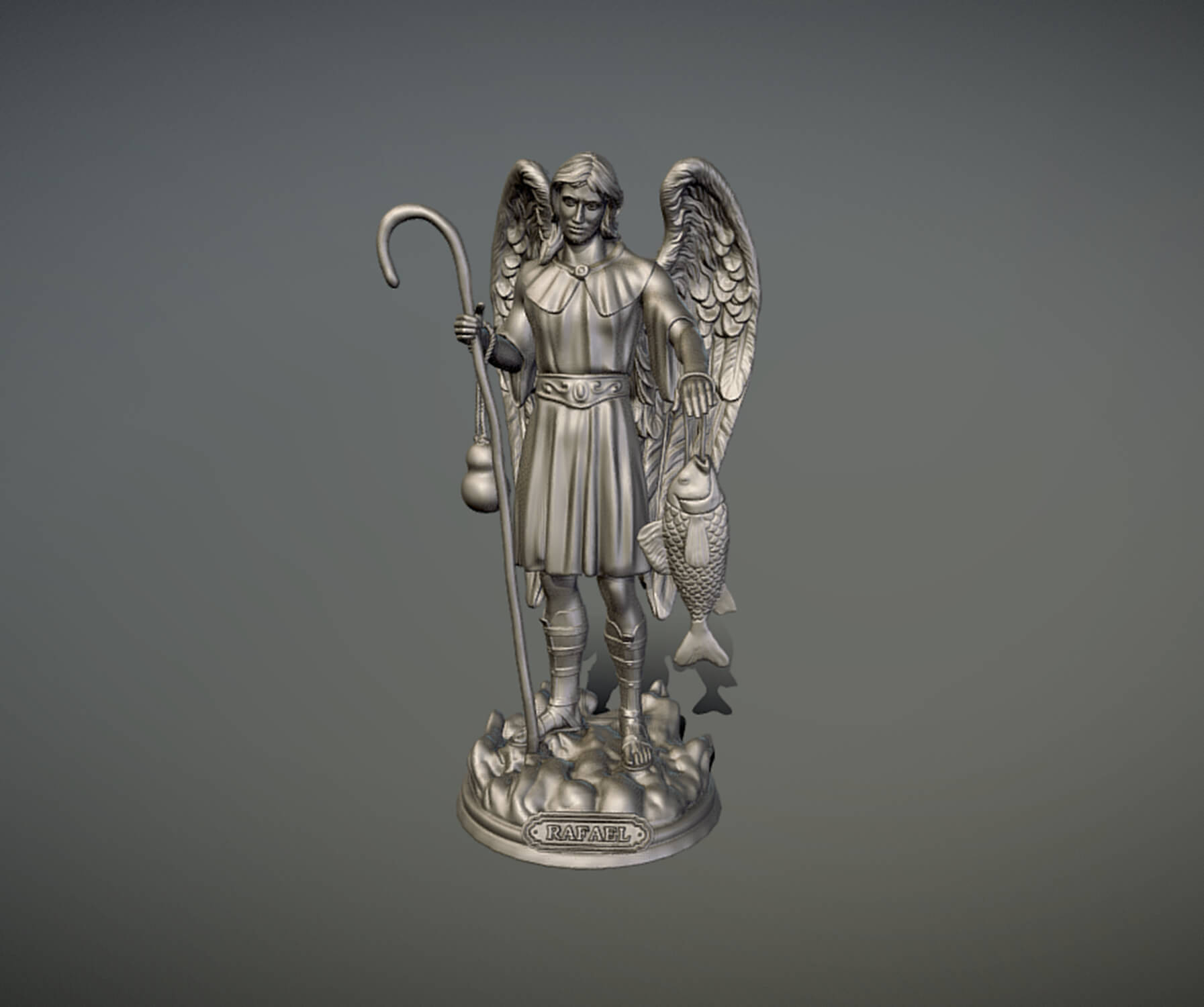 Statue St Raphael Archangel - 3D Model by AdminPieveSalta