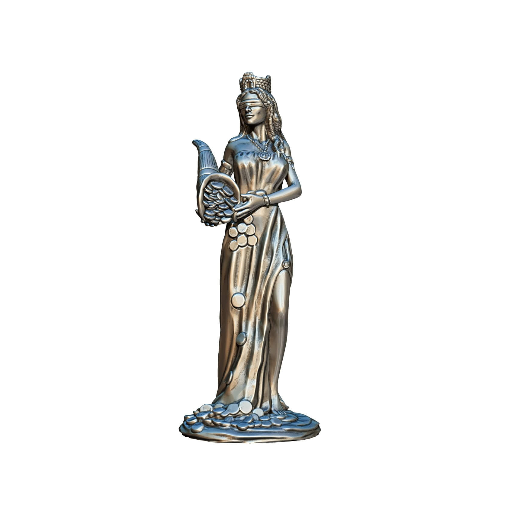 Statue Tyche Goddess Fortune Greek - 3D Model by AdminPieveSalta