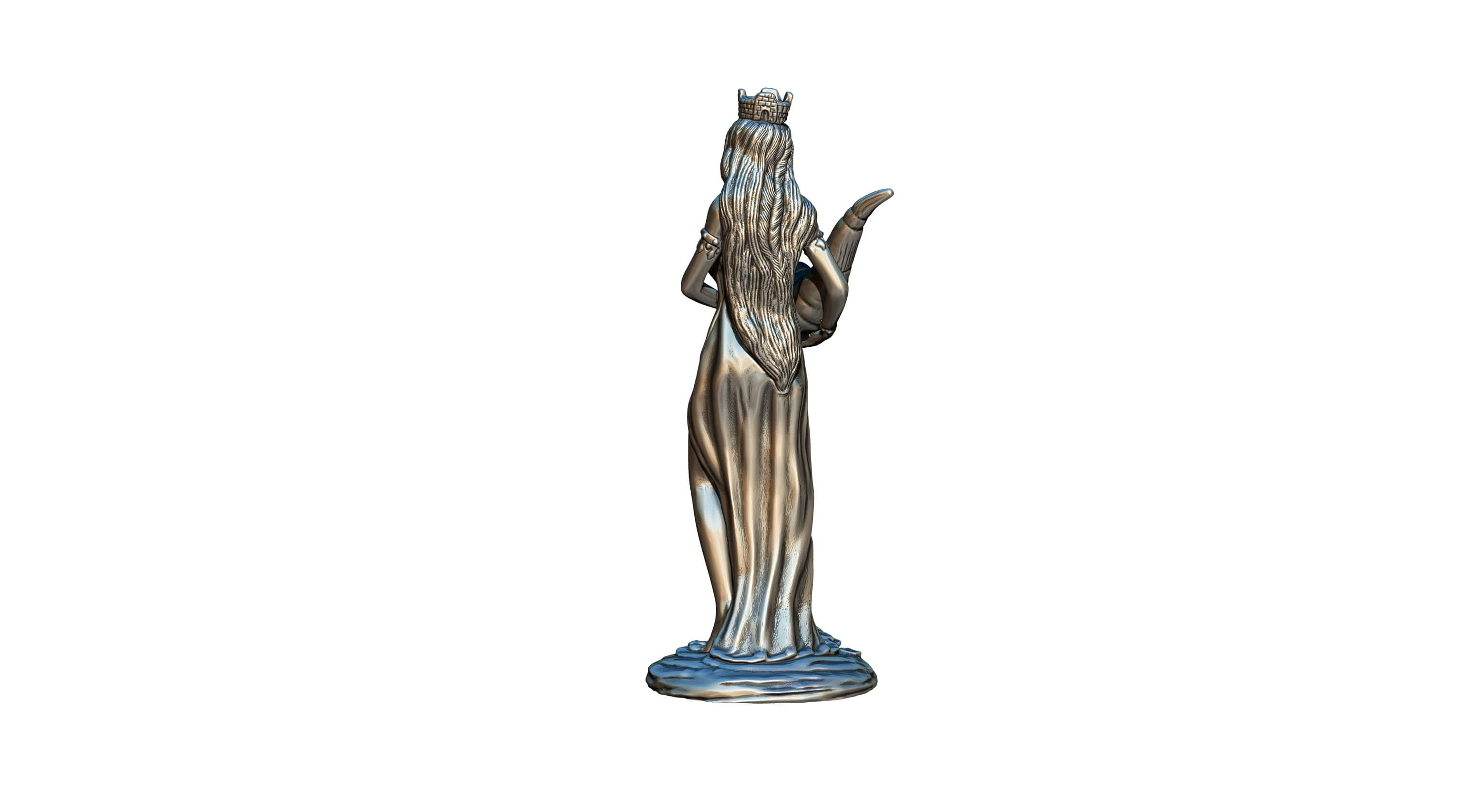 Statue Tyche Goddess Fortune Greek - 3D Model by AdminPieveSalta