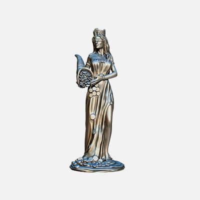Statue Tyche Goddess Fortune Greek - 3D Model by AdminPieveSalta