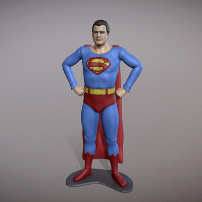 Superman George Reeves Figure 3D Pintable by AdminPieveSalta