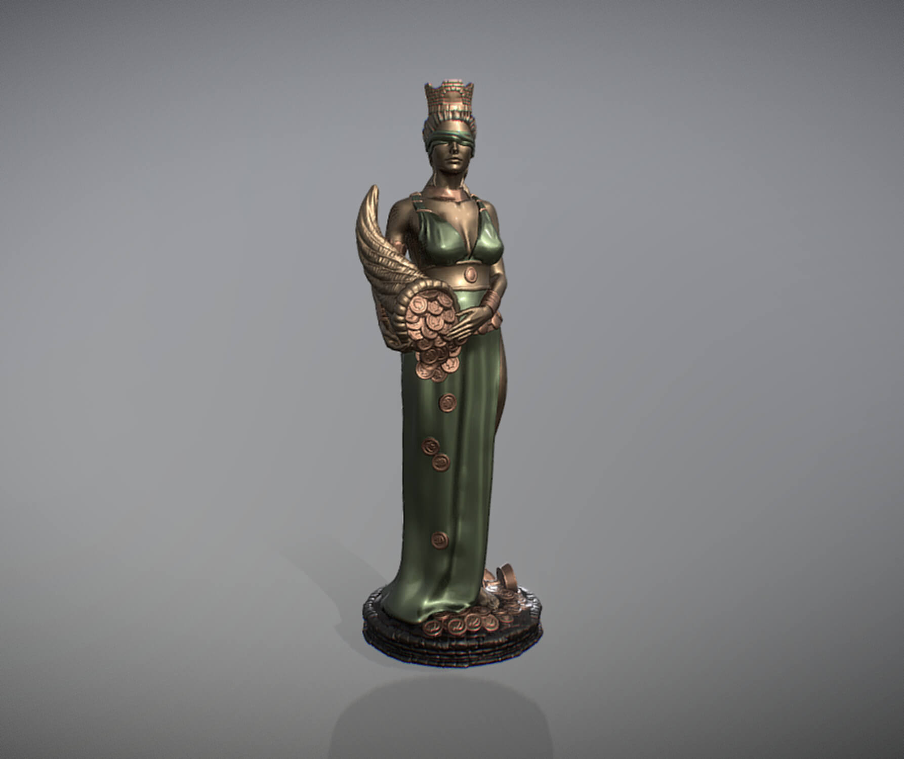 The Goddess of Fortune Tyche Statue - 3D Model by AdminPieveSalta