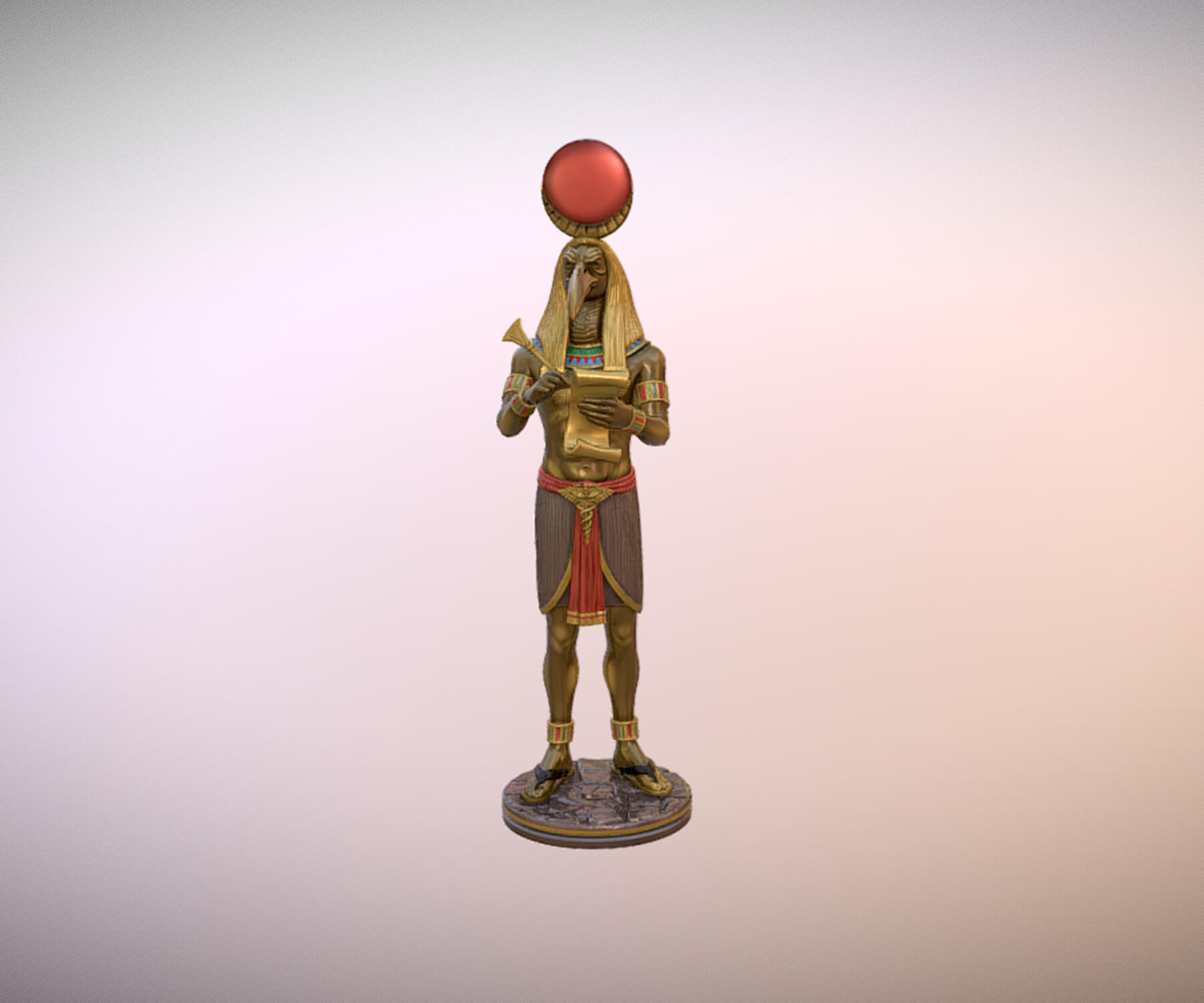 Thoth Egyptian God - 3D Model by AdminPieveSalta