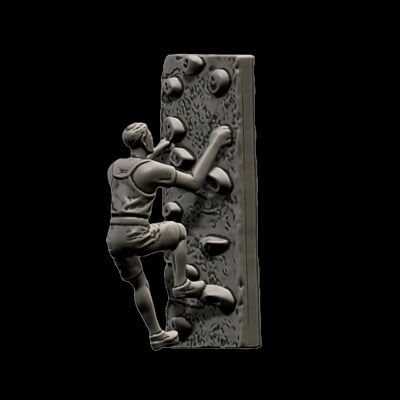 Wall-Mounted Climber Sculpture 3D Model by AdminPieveSalta
