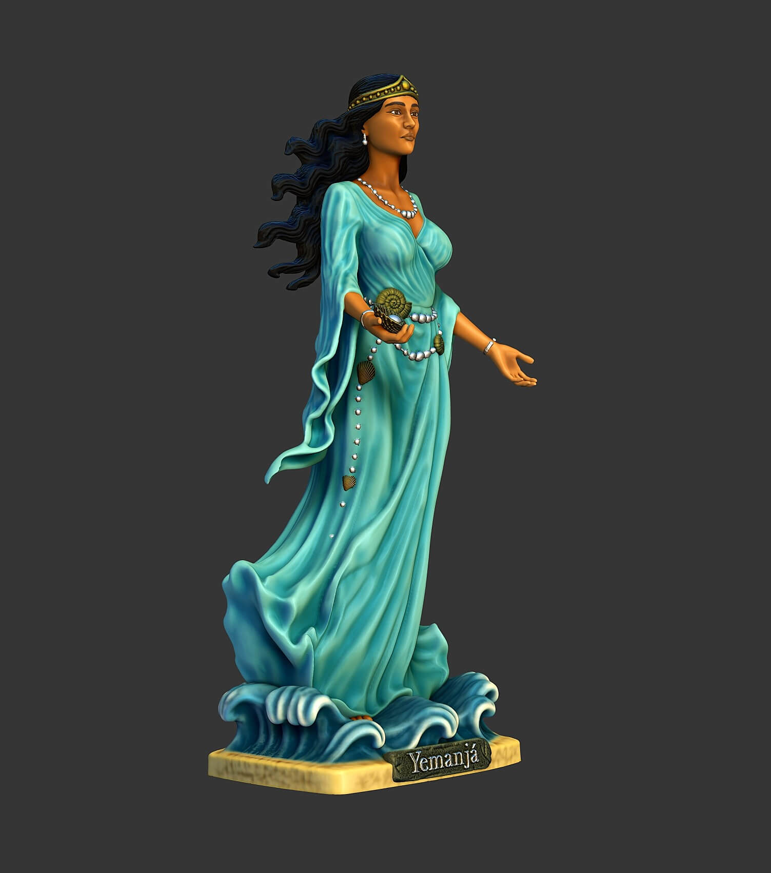 Yemanja Yoruba Goddess Statue - 3D Model by AdminPieveSalta