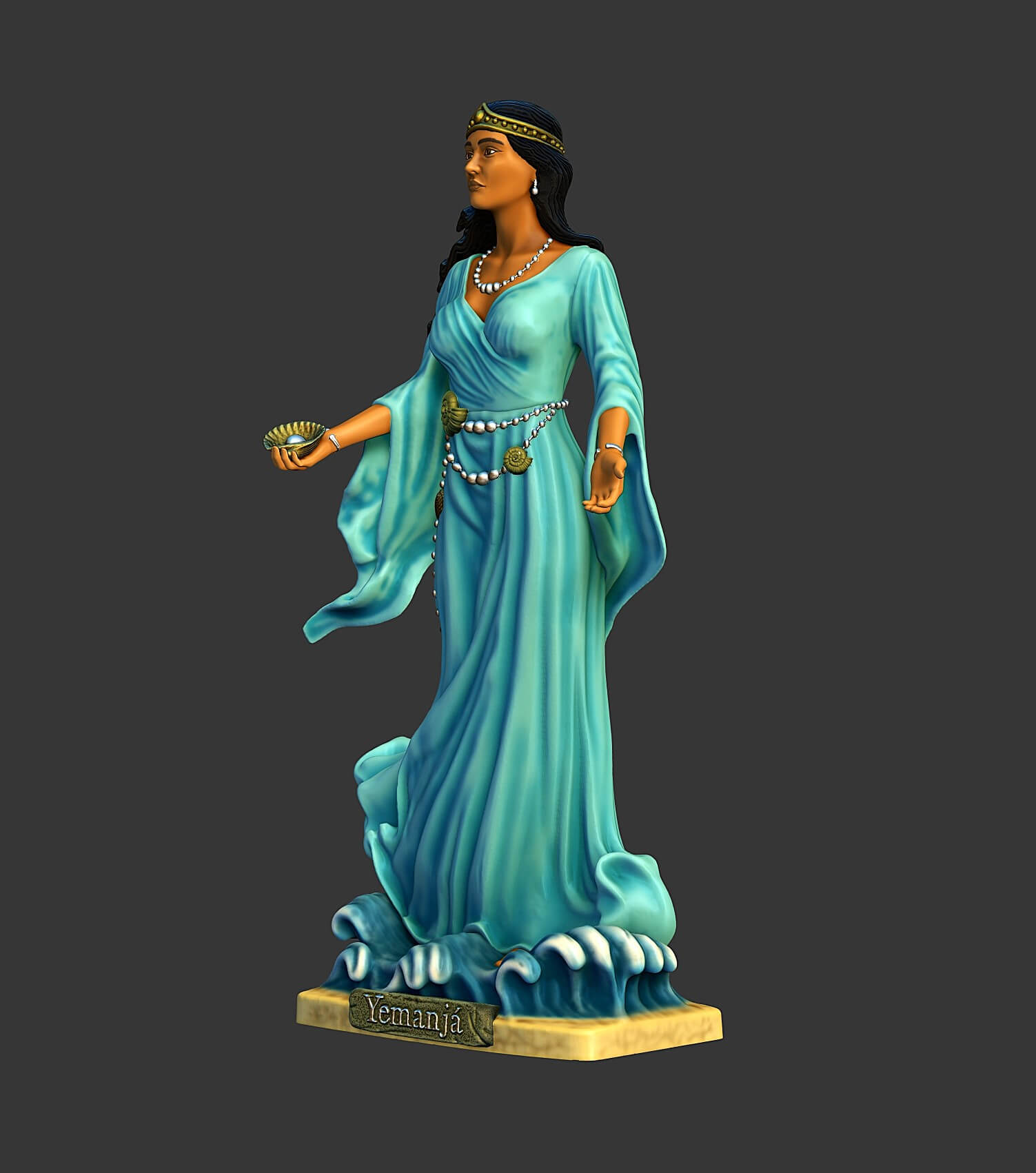 Yemanja Yoruba Goddess Statue - 3D Model by AdminPieveSalta